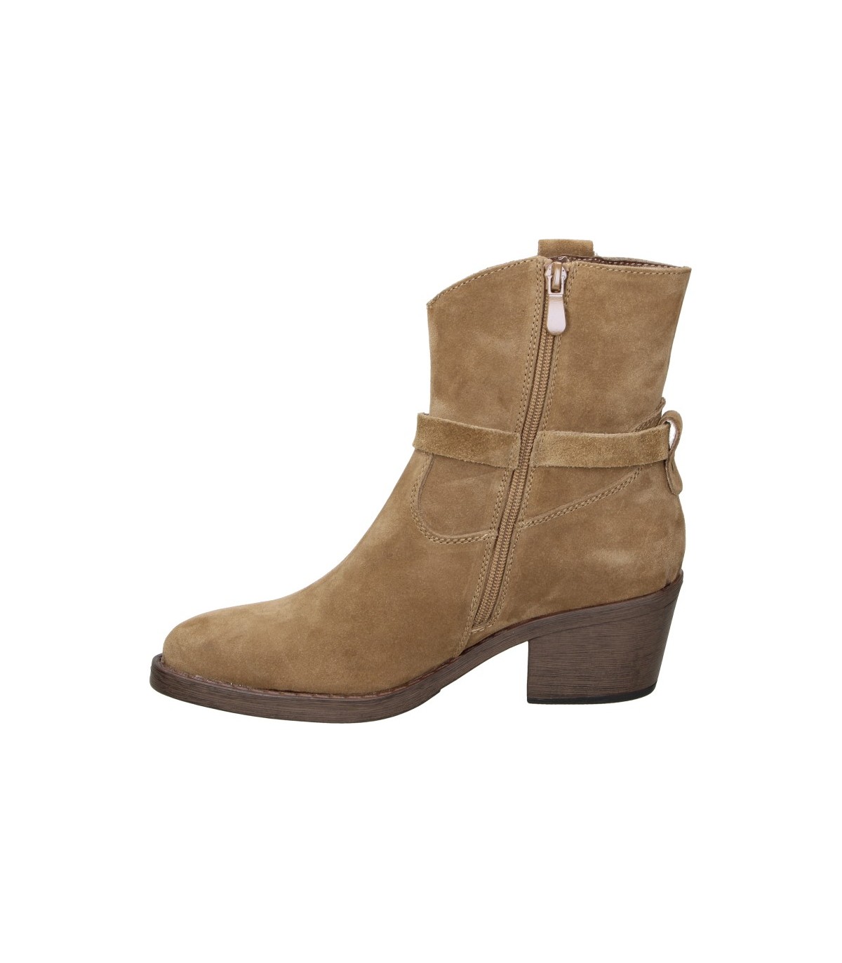 Botines Cowboy de Tacón EVA PARIS Camel en Megacalzado